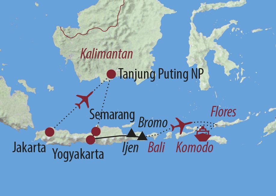 Indonesien | Kalimantan • Java • Bali • Komodo Fotoreise zu Orang-Utans auf Borneo, durch Javas ...